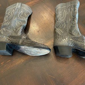 Nocona | Shoes | Mens 7 2 Grey Snake Skin Boots | Poshmark